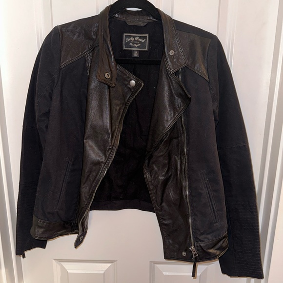 Lucky Brand | Jackets & Coats | Luck Brand Black Leather Biker Jacket ...